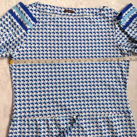 J. McLaughlin | Dresses | J Mclaughlin Marianne Midi Catalina Cloth Blue Print Quotation Border ...